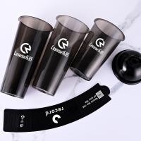 China 12oz 16oz 20oz PP Plastic Cups Plastic Cold Beverage Cups With Black Lids for sale
