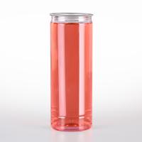 China Food Grade 300ml OEM PET Plastic Beverage Bottles With Snap Lid for sale