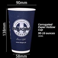 China Food Grade Portable Ripple Wall Paper Cups For Juice Coffee Tea Other Beverage for sale