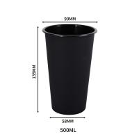 China 98mm Diameter PP Plastic Cups With Lids For Cold Drink Coffee Juice Bubble Milk Tea for sale