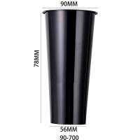 China 98mm Diameter PP Plastic Cups With Lids For Cold Drink Coffee Juice Bubble Milk Tea for sale