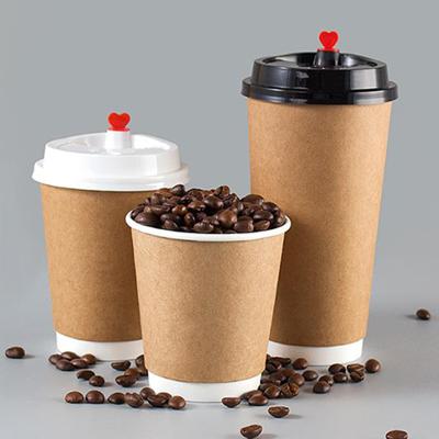 China Personalized Design Double Wall Paper Cups 80mm diameter With Lids Hot Drinks for sale