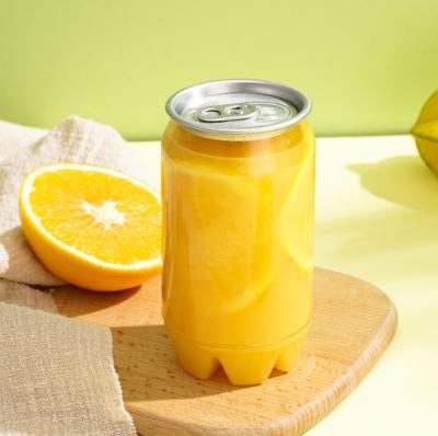 China 350ml 500ml PET Plastic Beverage Bottles With Pull Tab For Fruit Juice Milk Tea Coffee for sale