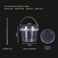 China Custom Printed 12 Oz Pp Cup Clear Plastic Cups Fruit Yogurt Salad Bucket Cup for sale