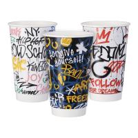 China Eco Friendly Double Wall Paper Cups Disposable For Hot Cold Beverage for sale