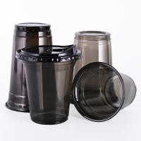 China 12oz 14oz 16oz 20oz PET Plastic Cups With Lids Straws Silk Screen Printing for sale