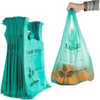 China Handle Recyclable Biodegradable Plastic Takeaway Bags With Custom Logo Carton Package for sale