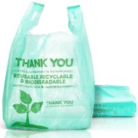 China Handle Recyclable Biodegradable Plastic Takeaway Bags With Custom Logo Carton Package for sale