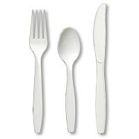 China Eco Friendly Disposable PLA Plastic Cutlery Set For Restaurants Biodegradable Cutlery for sale