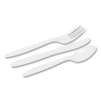 China Eco Friendly Disposable PLA Plastic Cutlery Set For Restaurants Biodegradable Cutlery for sale
