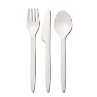 China Eco Friendly Disposable PLA Plastic Cutlery Set For Restaurants Biodegradable Cutlery for sale