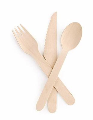China Durable  Environmentally Disposable Wooden Cutlery With Wooden Type Biodegradable Cutlery for sale