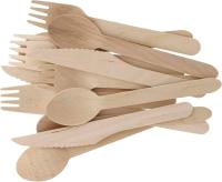 China Eco Friendly Disposable Wooden Cutlery Set With OEM Service Biodegradable Cutlery for sale