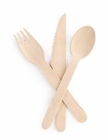 China Eco Friendly Disposable Wooden Cutlery Set With OEM Service Biodegradable Cutlery for sale