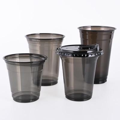 China Disposable Cold Drinks Pet 16 Oz Cups Pet Plastic Cups With Lids for sale