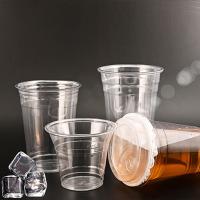 China Clear Round PET Plastic Cups For Beverages Juices Food Beers Bubble Tea for sale