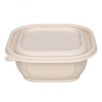 China Natural Eco Friendly Biodegradable Packaging With Lid For Takeaway Food Packaging for sale