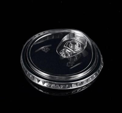 China Portable Durable Clear Plastic Cups Dome Lids PET Cup Lid With ODM Service for sale