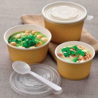 China Eco Friendly Disposable Paper Food Containers Kraft With Lids for sale