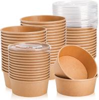 China Salad Convenient Disposable Paper Food Containers For Celebrations Parties Promotions for sale
