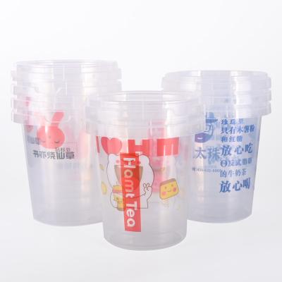 China Take Out Disposable Eco Friendly Plastic Fruit Bucket Cups 5000pcs For Customized for sale
