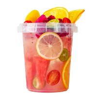China Take Out Disposable Eco Friendly Plastic Fruit Bucket Cups 5000pcs For Customized for sale
