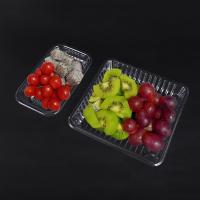 China PET Fruit Container Disposable Plastic Containers With Dome Lid Disposable Clear Box for sale