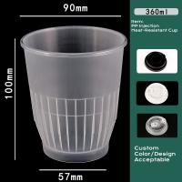 China Heat Resistant Milk Tea PP Plastic Cups 80mm 90mm Diameter Durable for sale