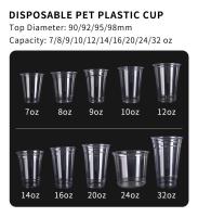 China Disposable 20oz Clear Cups Pet Drinking Cup For Party Cold Cola Packaging Takeaway for sale