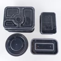 China Rectangular 1000ml Microwavable Disposable PP Food Container with Lid for sale