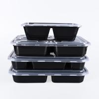 China Disposable Plastic Sushi Food Container Black Base Clear Lid Microwave for sale