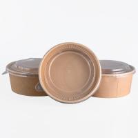 China Compostable Sustainable Microwavable Disposable Bowls Kraft Take Out Containers for sale
