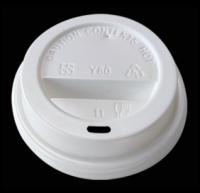 China Disposable Eco Friendly Paper Cup Lids PS For Paper Coffee 74mm for sale