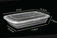 China Disposable PP Lunch Box To Go Container 750ml Microwave For Food Packaging for sale