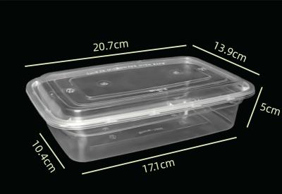 China Rectangular 28oz PP Meal Prep Food Container with Lid Microwave Safe for sale