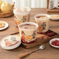 China Rigid Logo Printed Kraft Paper Salad Bowl For Customized for sale