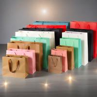 China Luxury Brown Kraft Paper Bags Valentine's Day Limited Edition Custom Gift Bags with logo Hard Takeout Coffee Bag for Party Favor for sale