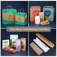 China Luxury Brown Kraft Paper Bags Valentine's Day Limited Edition Custom Gift Bags with logo Hard Takeout Coffee Bag for Party Favor for sale
