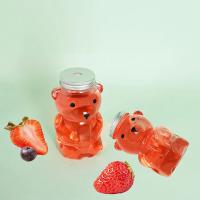 China Hot-Selling 500ml Creative Bear Panda Shaped Plastic Drinks Container Milk Tea PET Juice Beverages Candy Bottle With Screw Cap for sale