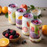 China Wholesale Custom Logo Disposable Food Grade PET Canned Plastic Jars with Easy Open Lid Dessert and Cake Juice Cans for Beverage for sale