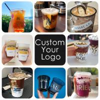 China Custom Logo U Shape PP Plastic Cups 500ml Disposable Cold Drink Boba Tea Ice Coffee Clear Round Bottom Plastic Cups With Lids for sale