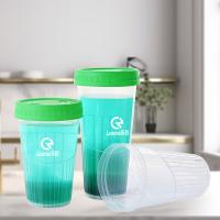 China New Anti-scald Design Clear PP Plastic Cups with Lids Disposable Drinking Cups for Hot Drinks Hot Coffee Milk Jujube Tea for sale