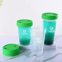 China New Anti-scald Design Clear PP Plastic Cups with Lids Disposable Drinking Cups for Hot Drinks Hot Coffee Milk Jujube Tea for sale