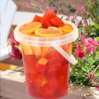China Disposable 1000ml Clear Plastic Bucket Portable Fruit Lemonade Juice Cup Handle Lid Bubble Tea Party Drinks Large Capacity for sale