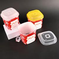 China Custom Ice Cream Fruit Yogurt Smoothie Plastic Cup Mini Disposable Dessert Bucket Cups PET U Shaped Clear Parfait Cups with Lids for sale