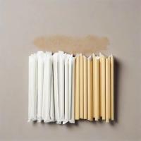 China Wholesale Eco-Friendly 6mm*197 210 230 240mm Biodegradable Kraft Paper Straw Disposable Drinking Straw Wrapped Natural Material for sale