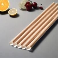 China Wholesale Eco-Friendly 6mm*197 210 230 240mm Biodegradable Kraft Paper Straw Disposable Drinking Straw Wrapped Natural Material for sale