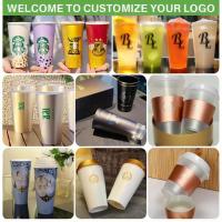 China Fashion New Triangle Shaped Disposable Clear 500ml 700ml PP Cold Drink Bubble Milk Tea Boba Disposable Plastic Cups with Logo for sale