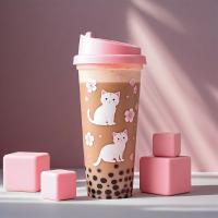 China Clear PET Disposable Plastic Cold Drink Coffee Bubble Tea Tea Cups With Lids for sale