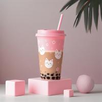 China Clear PET Disposable Plastic Cold Drink Coffee Bubble Tea Tea Cups With Lids for sale
